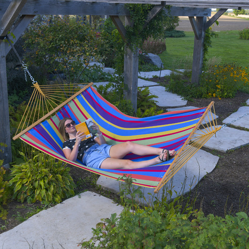 Vivere Hammocks Cotton Spreader Bar Hammock | Temple & Webster