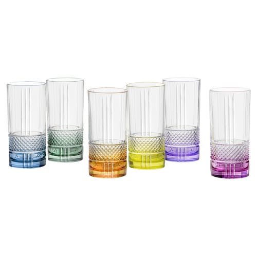 RCR 6 Piece Brillante 370ml Highball Glass Set | Temple & Webster