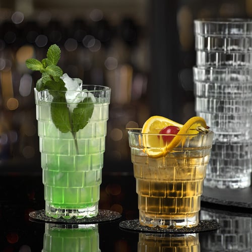 Stack 390ml Highball Glasses | Temple & Webster