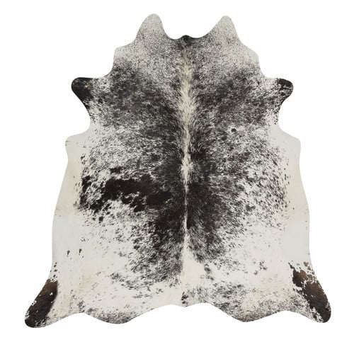 Network Black Salt & Pepper Genuine Brazilian Cow Hide | Temple & Webster