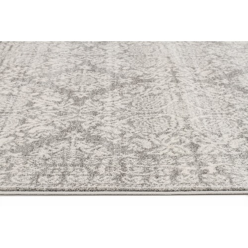 Oxus Silver & Grey Power Loomed Modern Rug | Temple & Webster