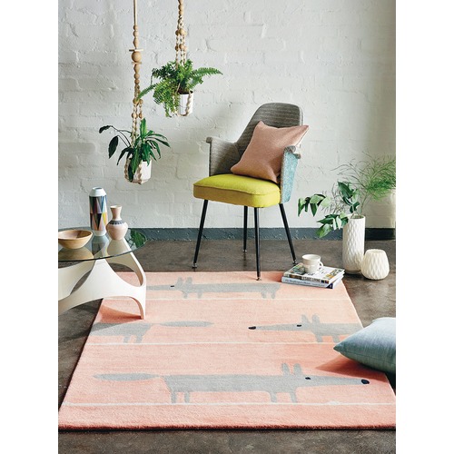 Blush Mr Fox Hand Tufted Wool Rug | Temple & Webster