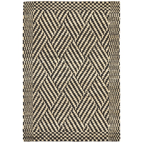 Network Rugs Sultana Natural & Black Woven Jute Rug | Temple & Webster