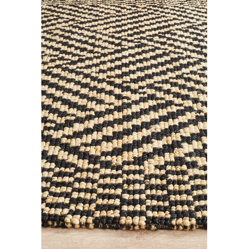 Network Rugs Sultana Natural & Black Woven Jute Rug | Temple & Webster