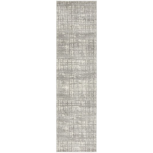 Network Parishan Silver & Grey Power Loomed Modern Runner | Temple ...