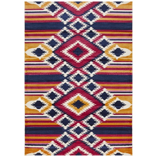 Network Rugs Multi-coloured Sunset Pastel Boho Geometric Rug | Temple ...