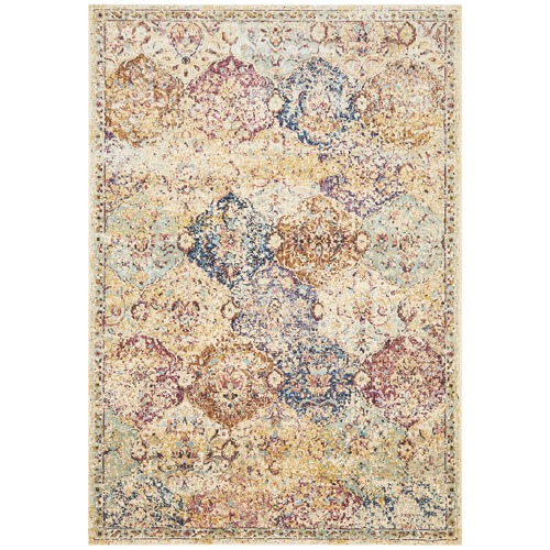 Network Rugs Multi Vintage Look Power Loomed Rug | Temple & Webster