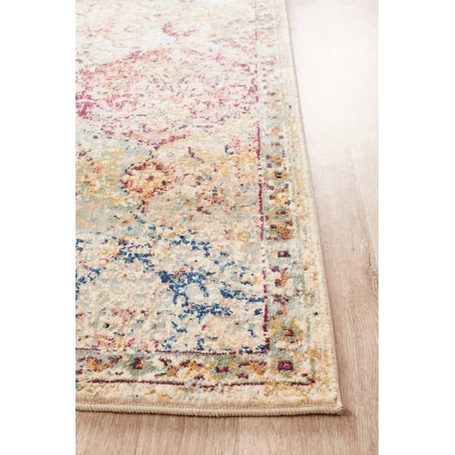Network Rugs Multi Vintage Look Power Loomed Rug | Temple & Webster