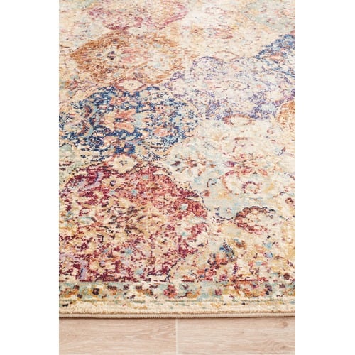 Network Rugs Multi Vintage Look Power Loomed Rug | Temple & Webster