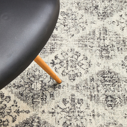 Network Rugs Cream & Grey Transitional Distressed Rug | Temple & Webster