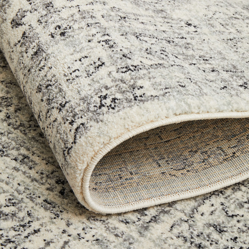 Network Rugs Cream & Grey Transitional Distressed Rug | Temple & Webster