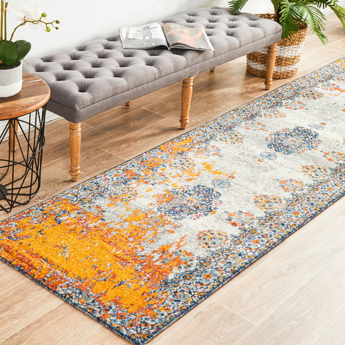 Network Rugs Bone Transitional Distressed Runner | Temple & Webster