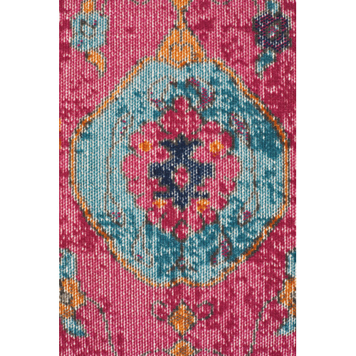 Network Rugs Pink Vintage Look Power Loomed Cotton Blend Rug | Temple ...