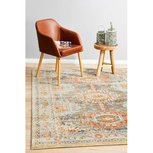 Network Rugs Multi-Coloured Power-Loomed Transitional Rug | Temple ...
