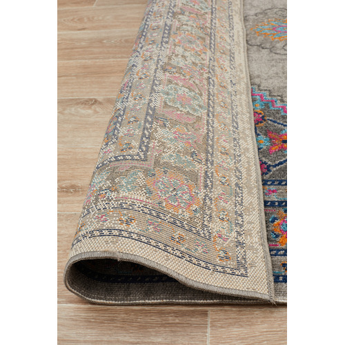 Network Rugs Grey Power Loomed Distressed Modern Rug | Temple & Webster