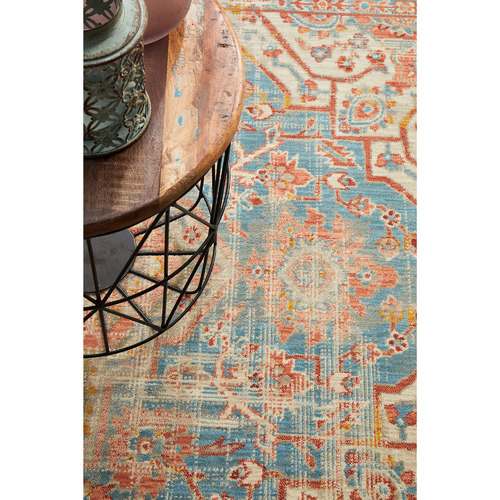 Network Rugs Blue Power-Loomed Rug | Temple & Webster