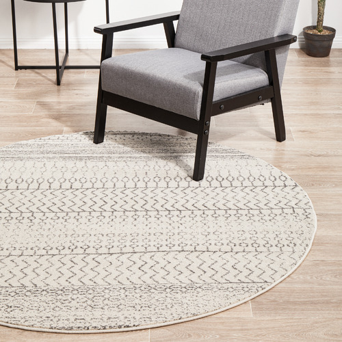 Network Rugs Grey Reetta Round Tribal Rug | Temple & Webster