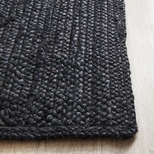 Network Rugs Black Hand-Braided Jute Runner | Temple & Webster