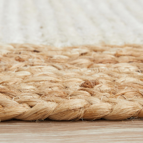 Network Rugs White & Natural Bricius Hand-Braided Jute Rug | Temple ...