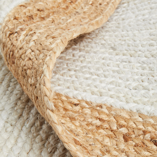 Network Rugs White & Natural Bricius Hand-Braided Jute Rug | Temple ...