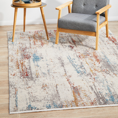 Cream Bamboo Silk & Acrylic Rug | Temple & Webster