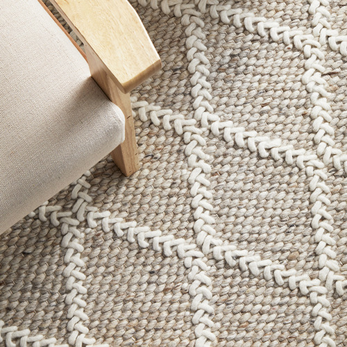 Network Rugs Natural Lucy Hand-Loomed Wool-Blend Rug | Temple & Webster
