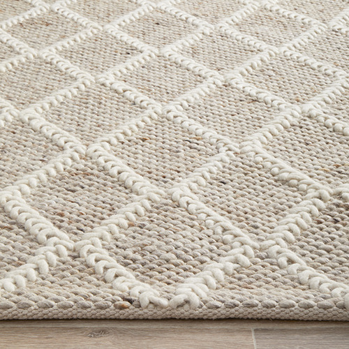 Network Rugs Natural Lucy Hand-Loomed Wool-Blend Rug | Temple & Webster