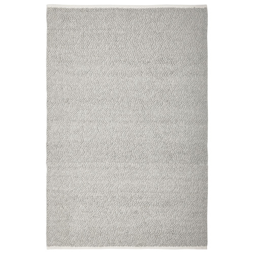Grey Lindved Hand-Woven Wool-Blend Boucle Rug | Temple & Webster