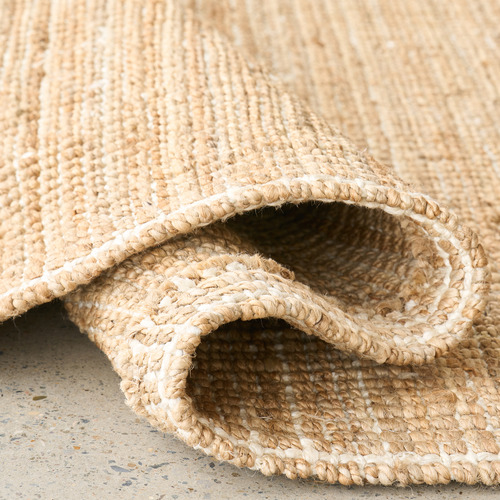 Natural Madras Marlo Hand-Loomed Jute Rug | Temple & Webster
