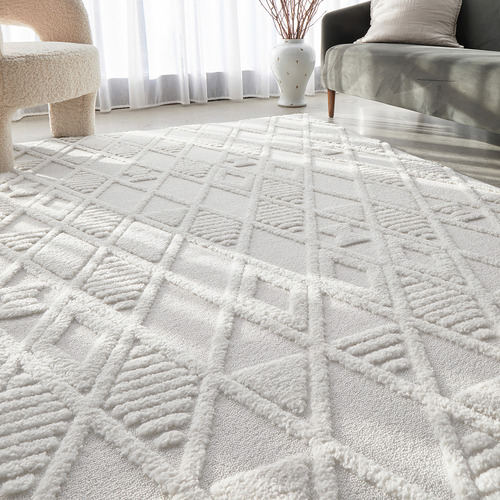 Network Rugs White Nina Contemporary Rug | Temple & Webster