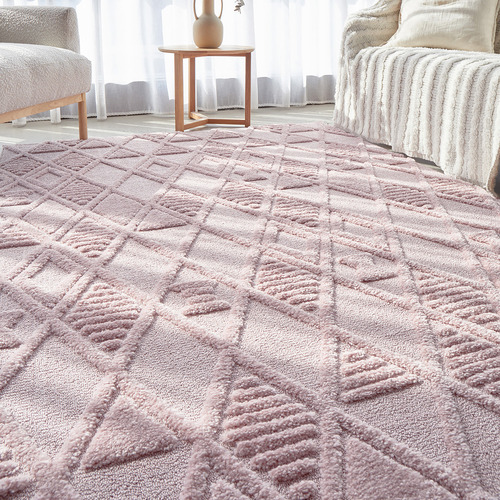 Network Rugs Pink Nina Contemporary Rug | Temple & Webster