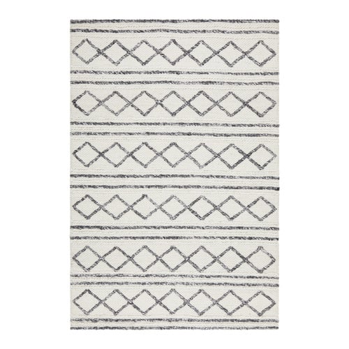 Network Rugs Emilee Natural White Hand Woven Flatweave Wool & Viscose ...