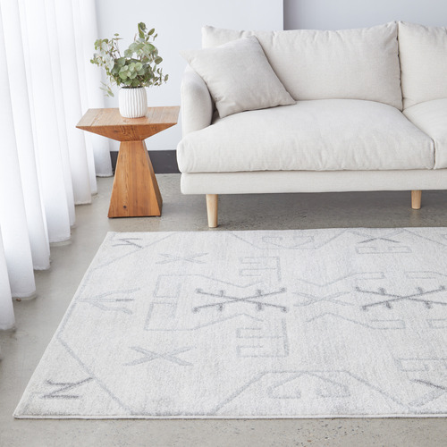 Network Rugs Grey Zoey Aztec Rug | Temple & Webster
