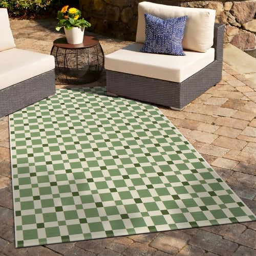 Green Clement Indoor/Outdoor Rug | Temple & Webster