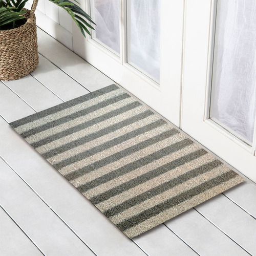 Solemate Door Mats Grey Stripes Coir Doormat & Reviews | Temple & Webster