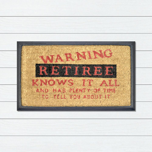 WelcomeWeave Retiree Knows Rubber with Coir Doormat | Temple & Webster
