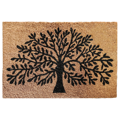 WelcomeWeave Natural Tree of Life Coir Doormat | Temple & Webster