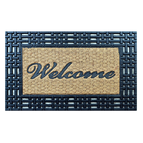 Welcome Rubber & Coir Doormat | Temple & Webster