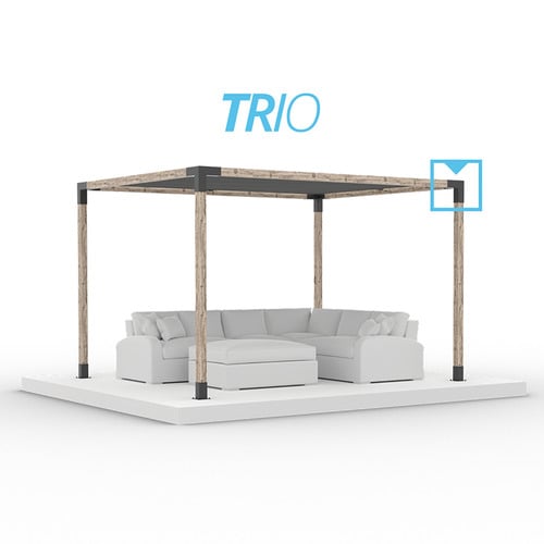 Hartman Toja Grid Trio Pergola Brackets | Temple & Webster