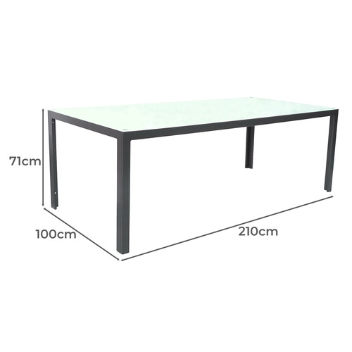 Dali Rectangular Aluminium Outdoor Dining Table | Temple & Webster