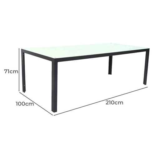 Dali Rectangular Aluminium Outdoor Dining Table | Temple & Webster