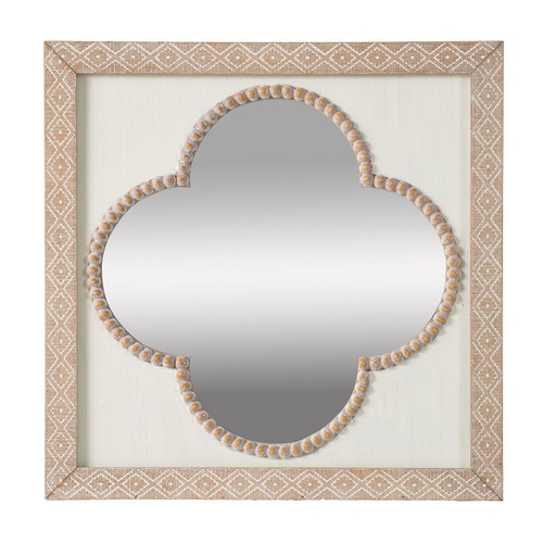 Elegant Designs Clover Fir Wood Wall Mirror | Temple & Webster