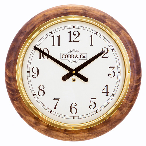 Cobb & Co. Clocks Australia Atifa Pine Wood Wall Clock | Temple & Webster