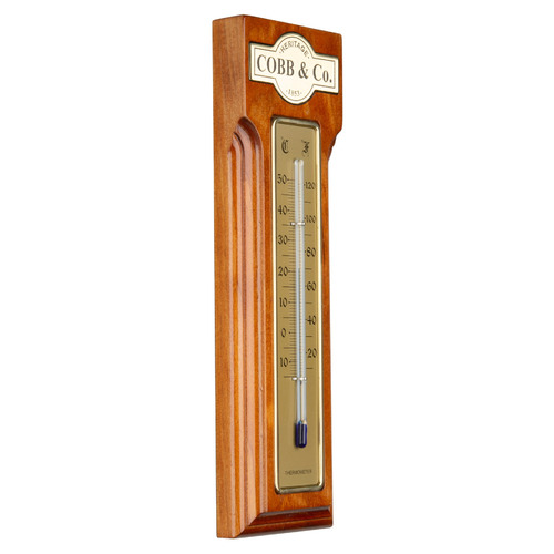 Cobb & Co. Clocks Australia Gloss Finish Pine Wood Thermometer | Temple ...