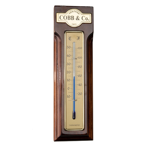 Cobb & Co. Clocks Australia Gloss Finish Pine Wood Thermometer | Temple ...
