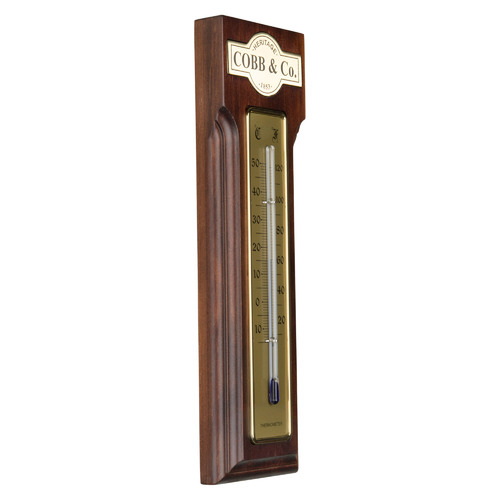 Satin Finish Pine Wood Thermometer | Temple & Webster
