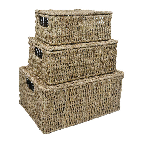 Mikasa Furniture 3 Piece Toro Rectangular Storage Basket Set | Temple ...