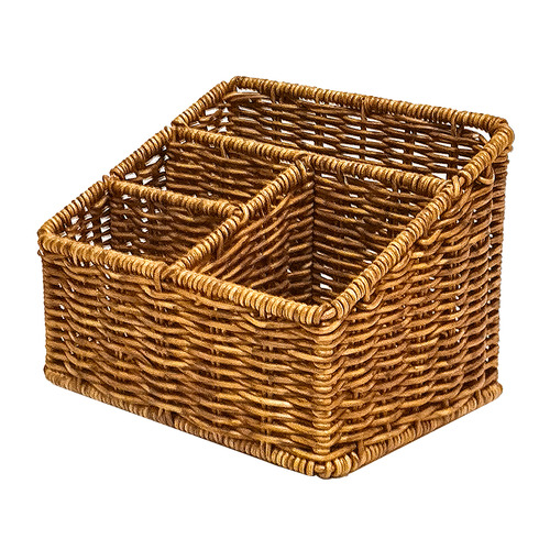 4 Compartment Lilou Storage Basket Tray | Temple & Webster