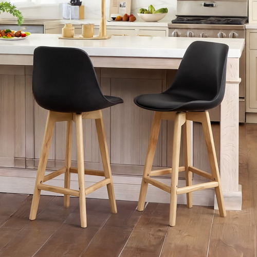 Mikasa Furniture 67.5cm Daphne Beech Wood Bar Stools | Temple & Webster