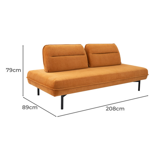 Esli 3 Seater Sofa with Removable Backrest | Temple & Webster
